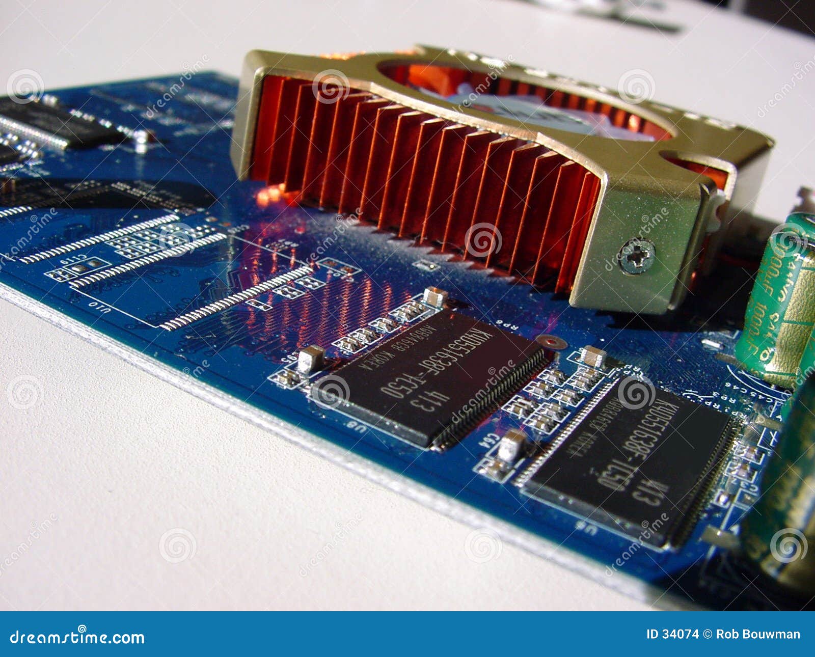 Videocard stock photo. Image of video, metal, closeup, colour - 34074