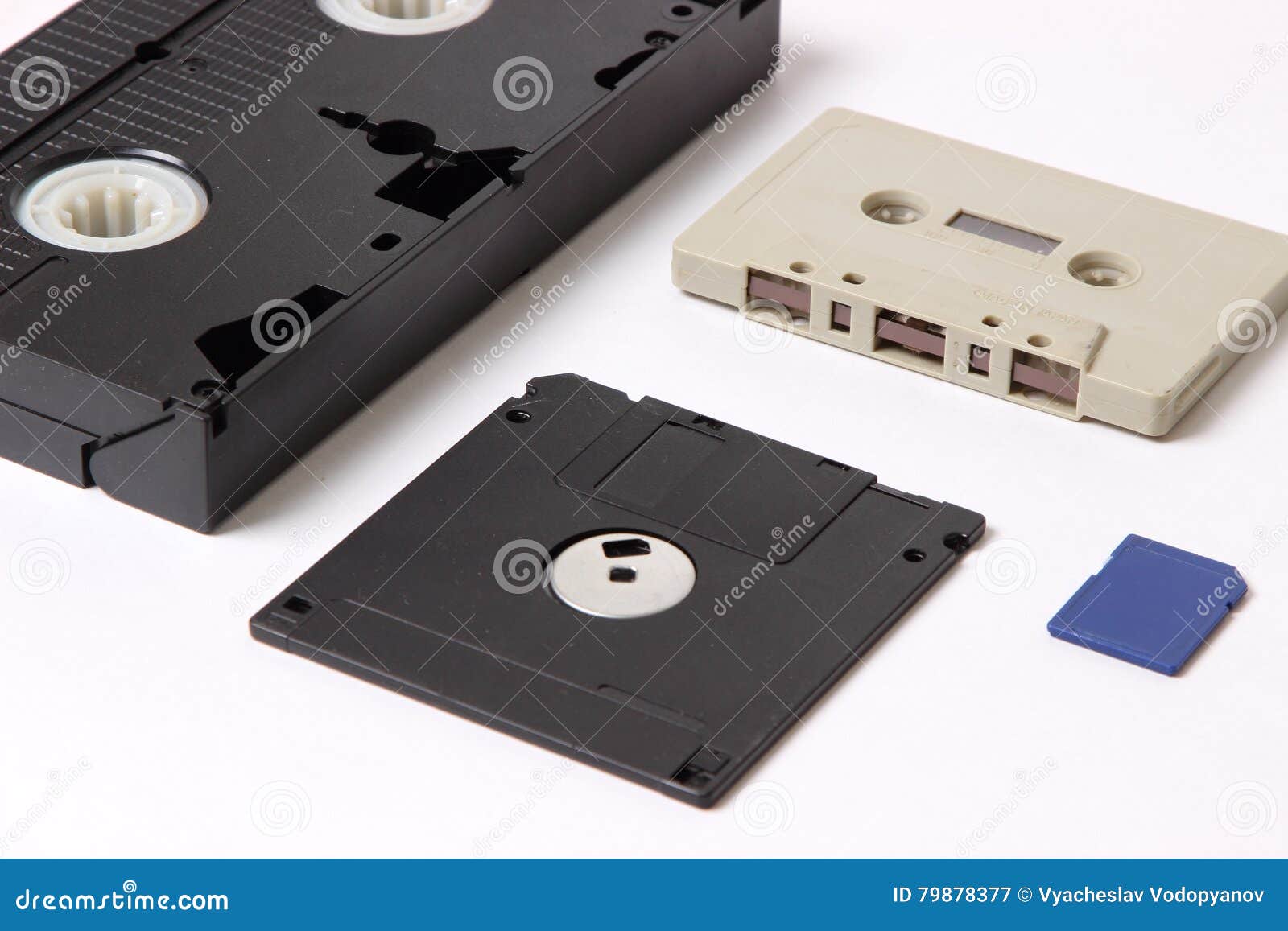 Videocassette, Audio Cassette, Computer Diskette And Flash Drive ...