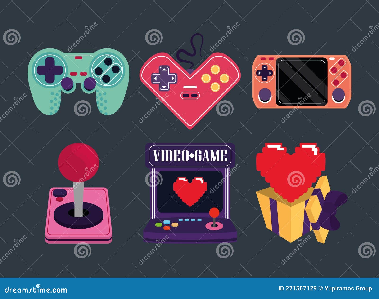 Arcade Control Joystick And Buttons Stock Image | CartoonDealer.com ...