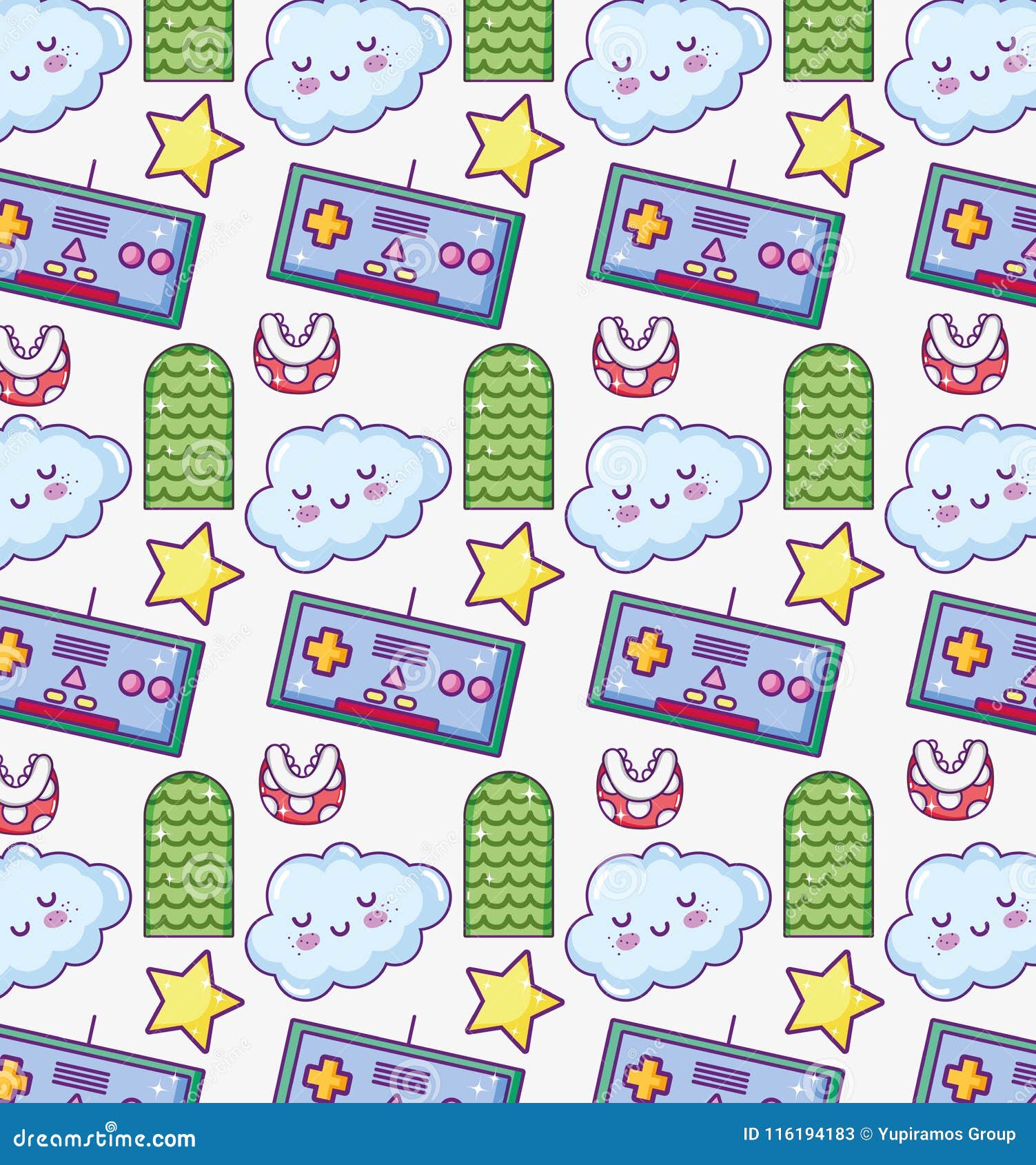 Videogame Cartoons Pattern Background | CartoonDealer.com #116194027