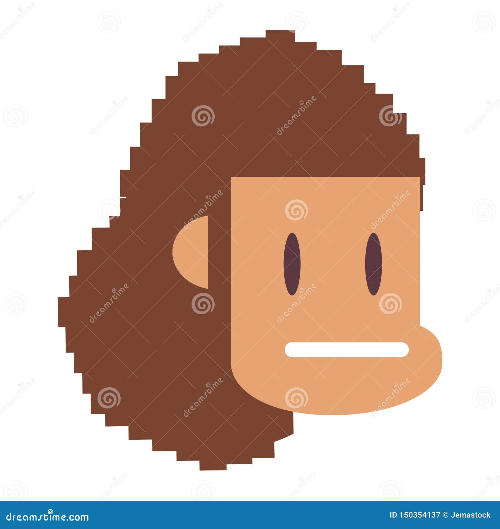 Videogame Pixelated Man Face Stock Vector - Illustration of pixelart ...