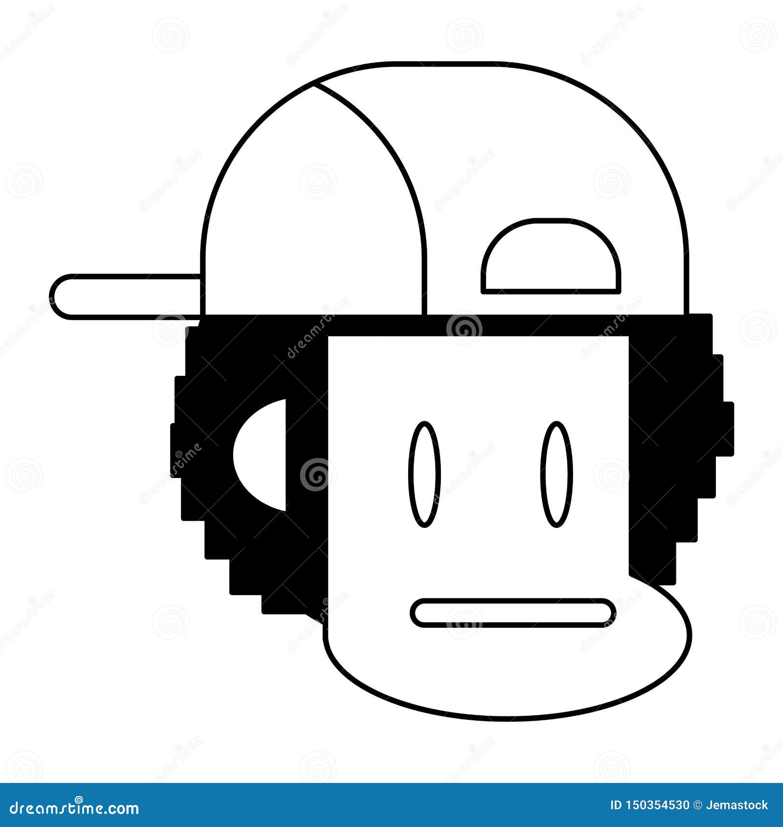 Videogame Pixelated Man Face Stock Vector - Illustration of 8bit ...