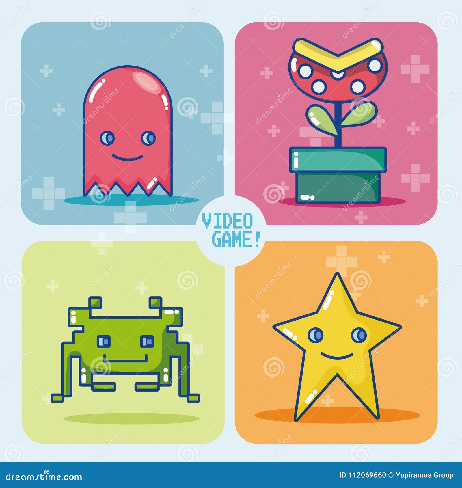 Videogame retro characters editorial image. Illustration of design ...
