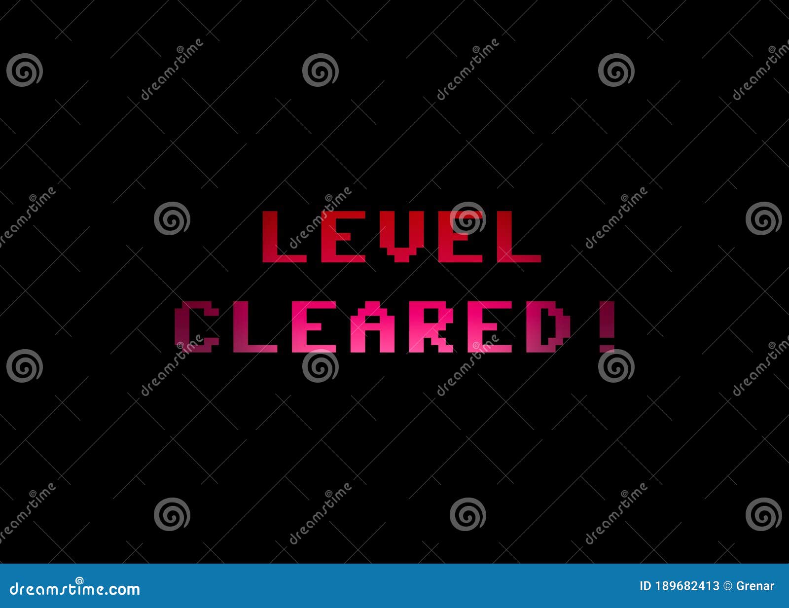 Videogame level cleared stock illustration. Illustration of obsolete ...
