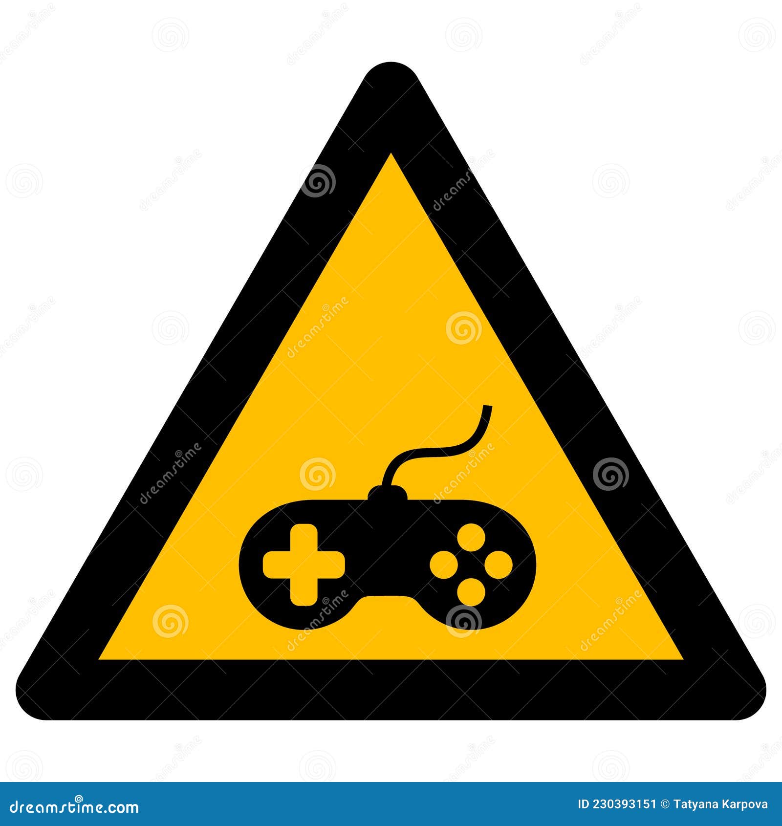 Videogames Warning Raster Icon Flat Illustration Stock Illustration ...