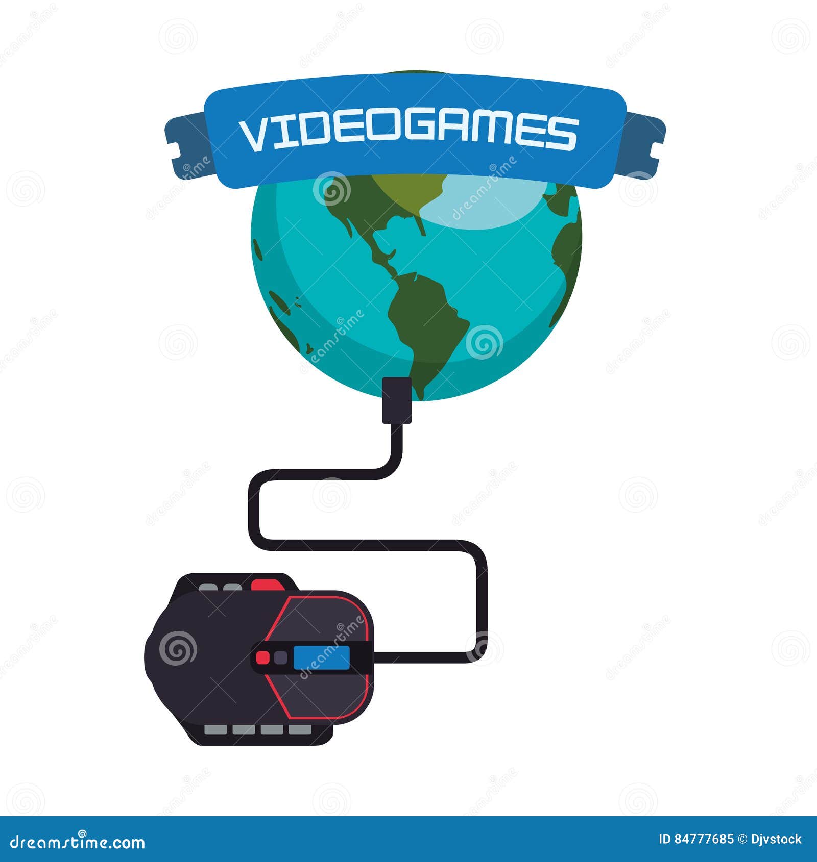 Videogames World Online Connection Mouse System Stock Vector ...