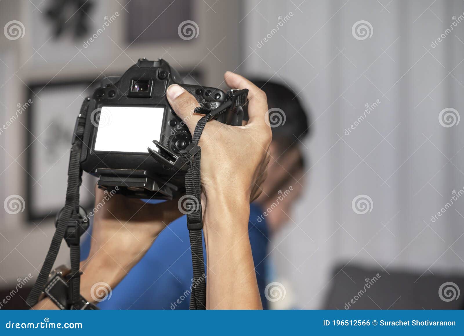 Videographer in the Backside of Camera are Shooing and Recording Video ...