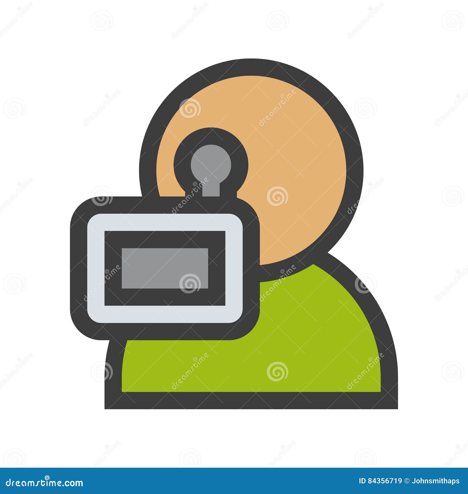 Videographer Icon. Silhouette Symbol. Negative Space. Vector Isolated ...
