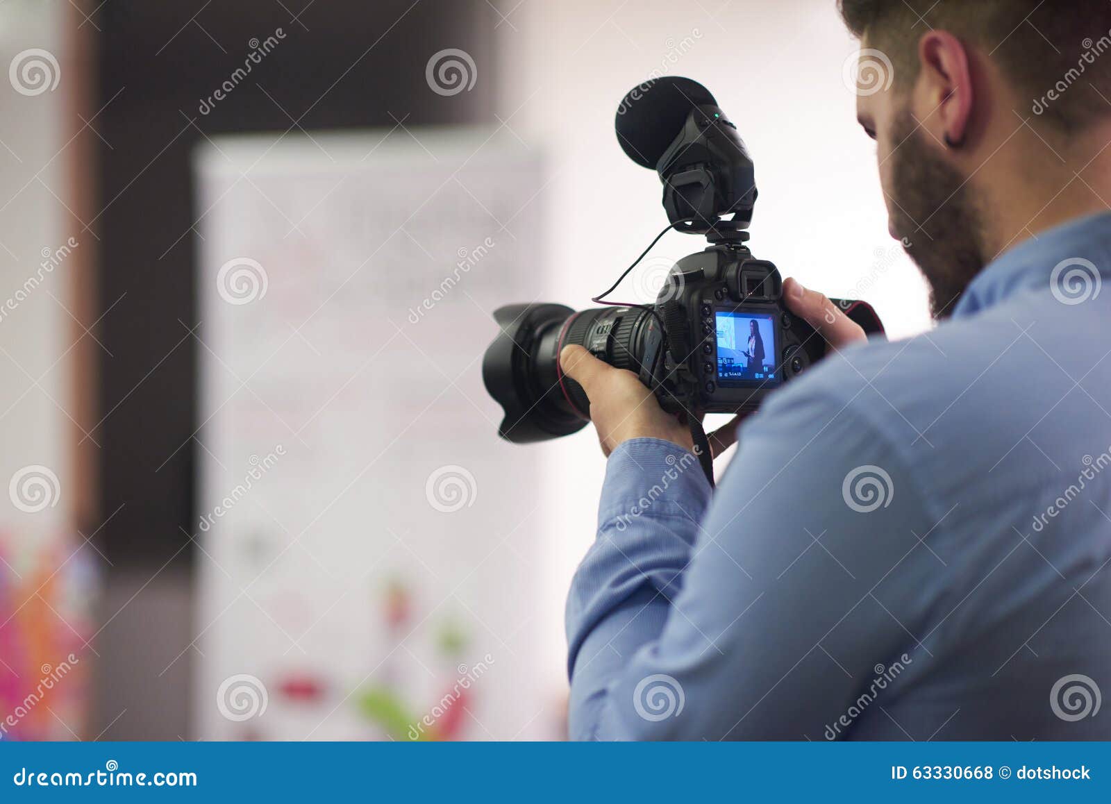 Videographer Recording on Conference Stock Photo - Image of ...