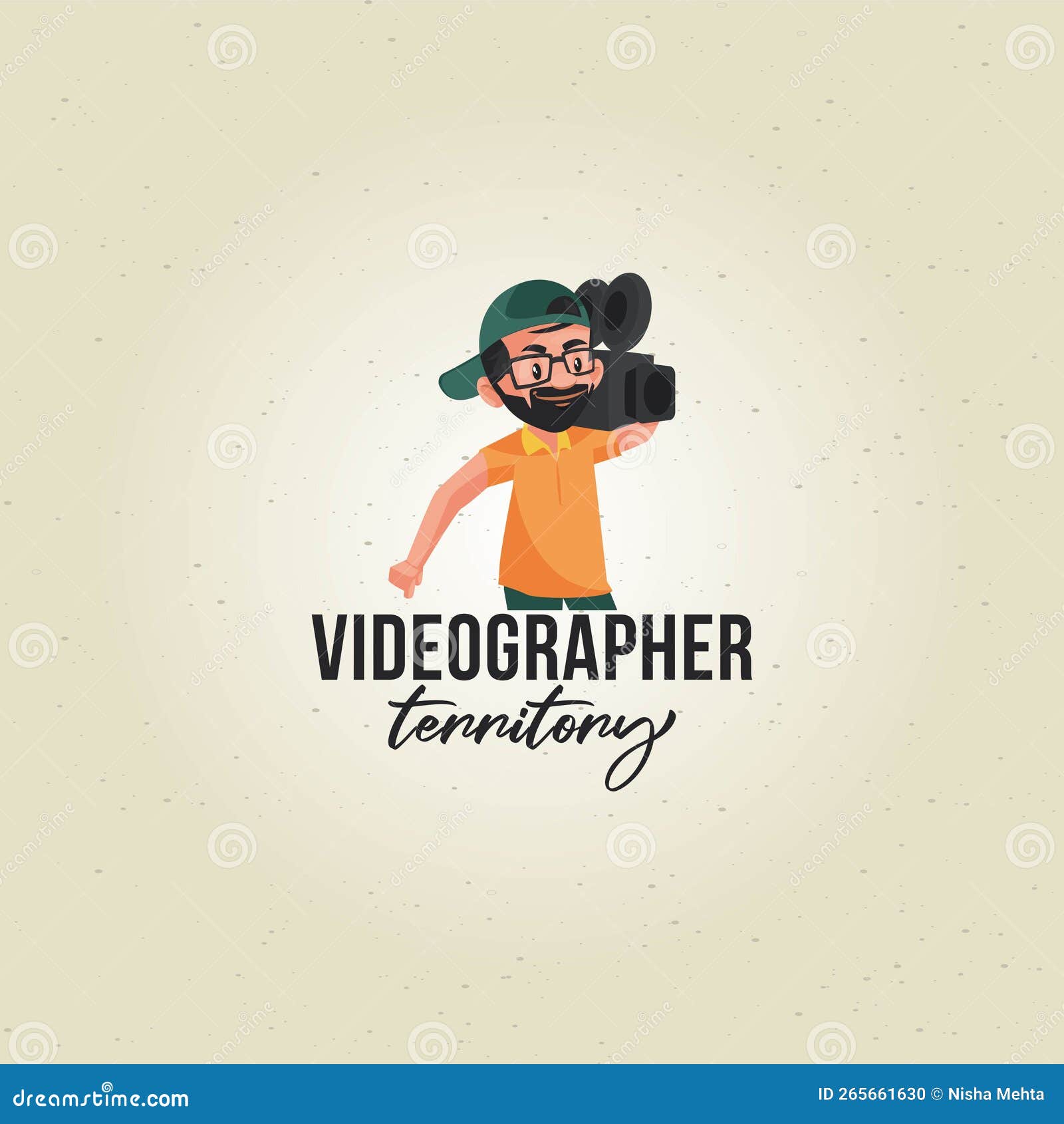 Videographer Territory Vector Mascot Logo Stock Vector - Illustration ...