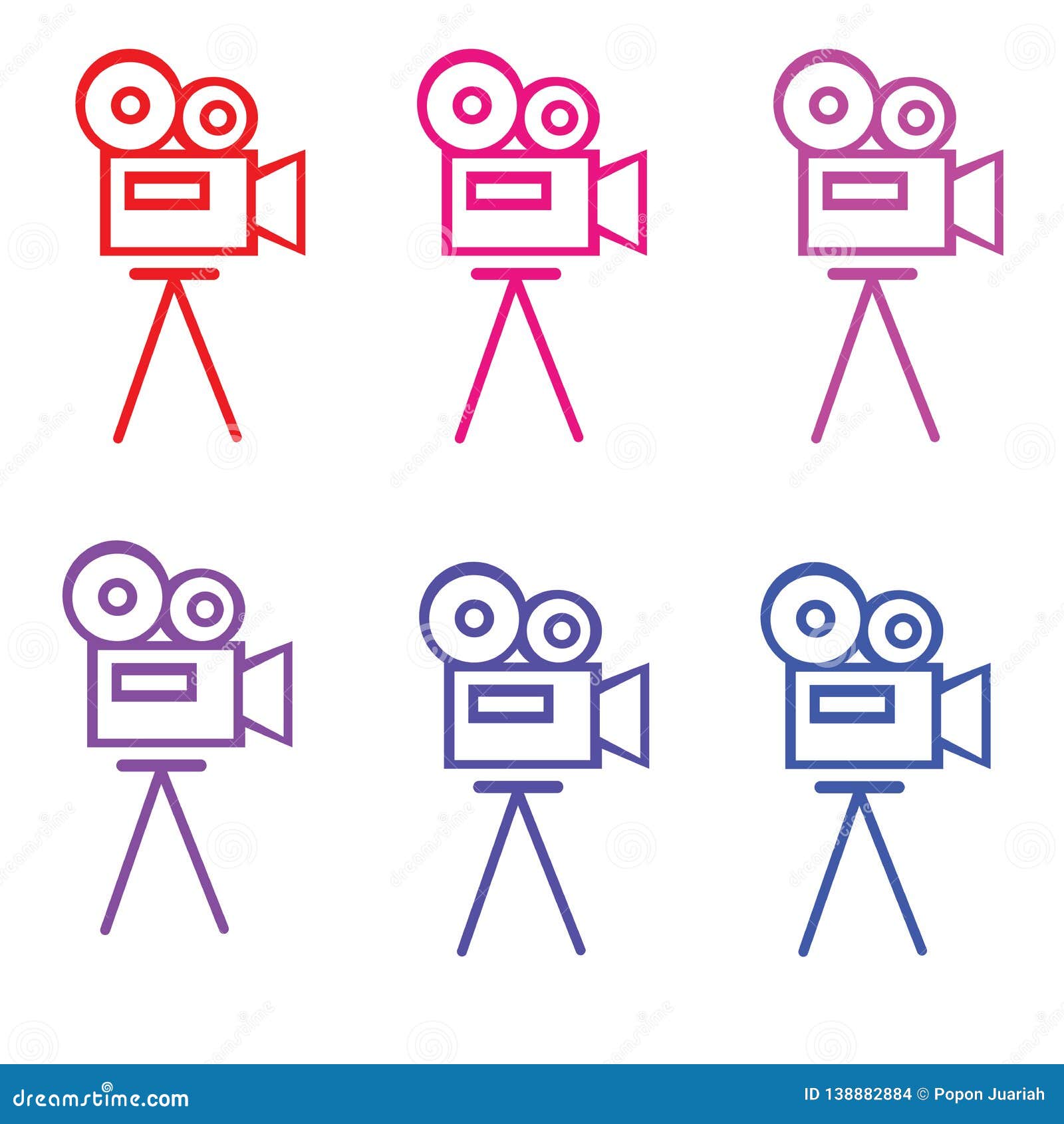 Videography Illustration Vector Set Stock Illustration - Illustration ...