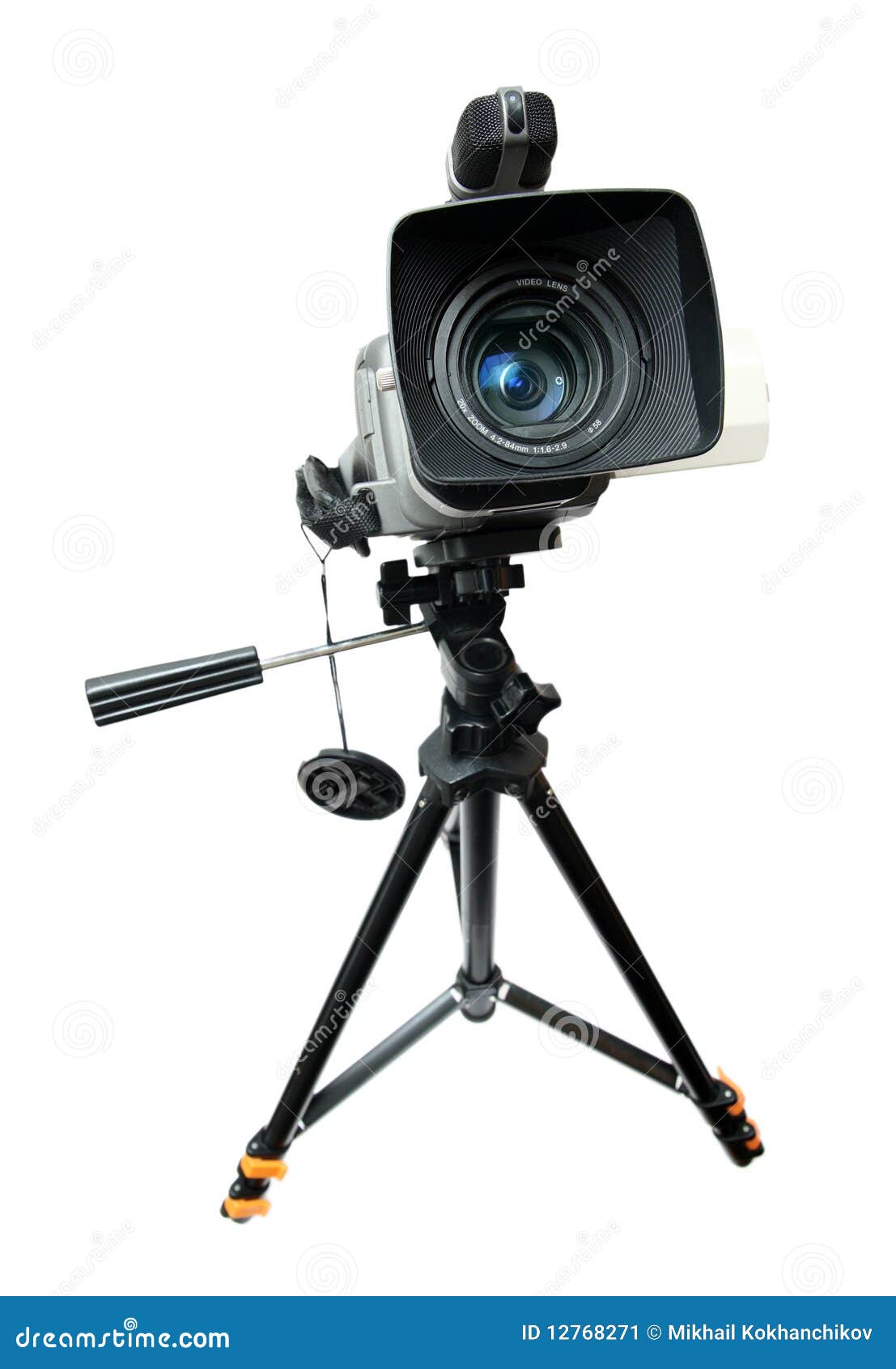 Videokamera auf Stativ stockbild. Bild von objektiv, fotographie - 12768271