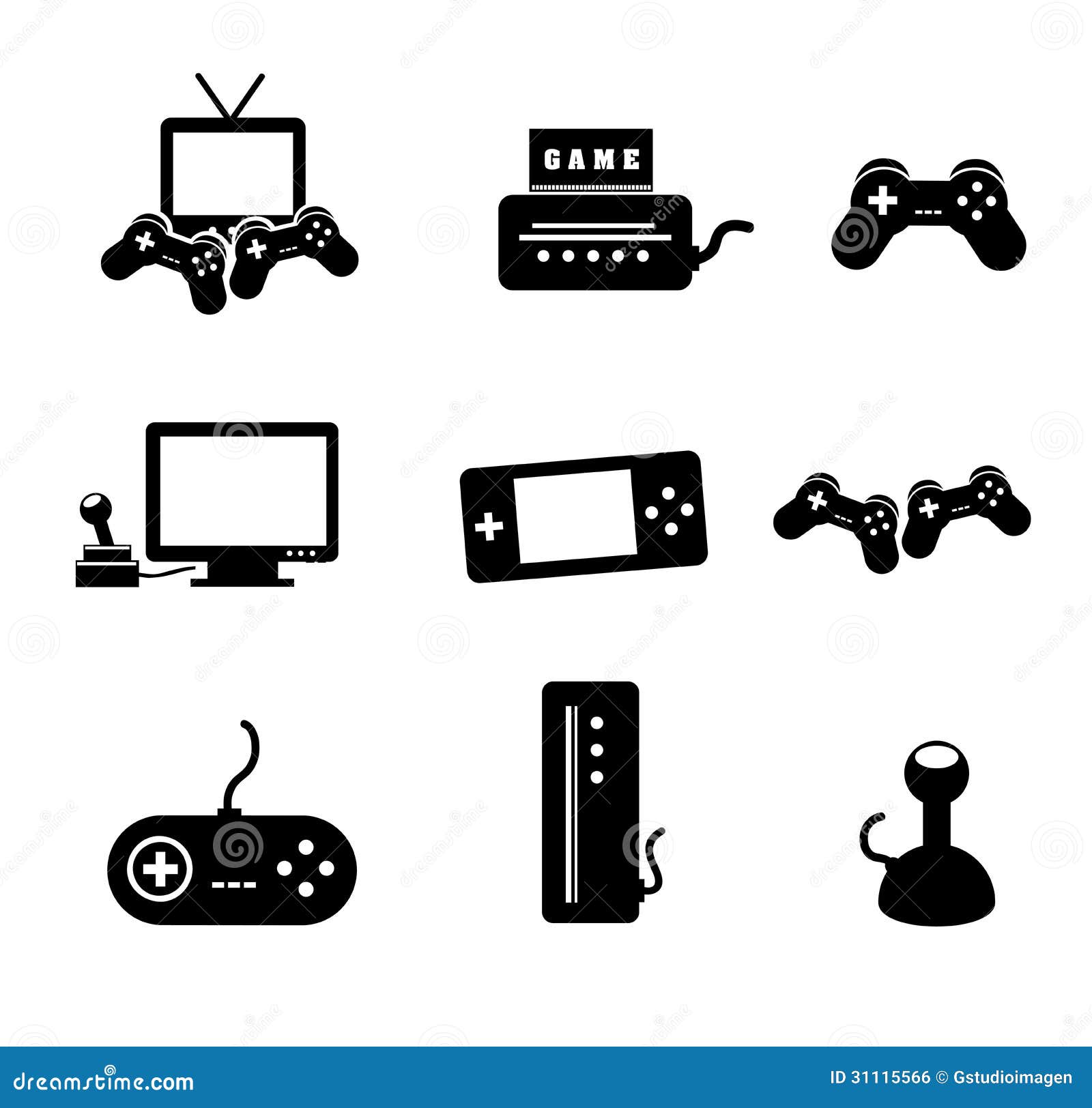 Videospiele vektor abbildung. Illustration von bildschirm - 31115566