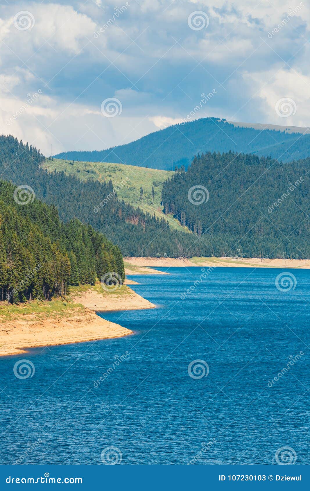 Vidra Lake is Located in the Parang Mountains Stock Image - Image of ...