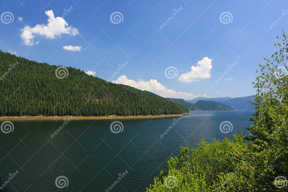 Vidra mountain Lake stock image. Image of lakeside, view - 25919187