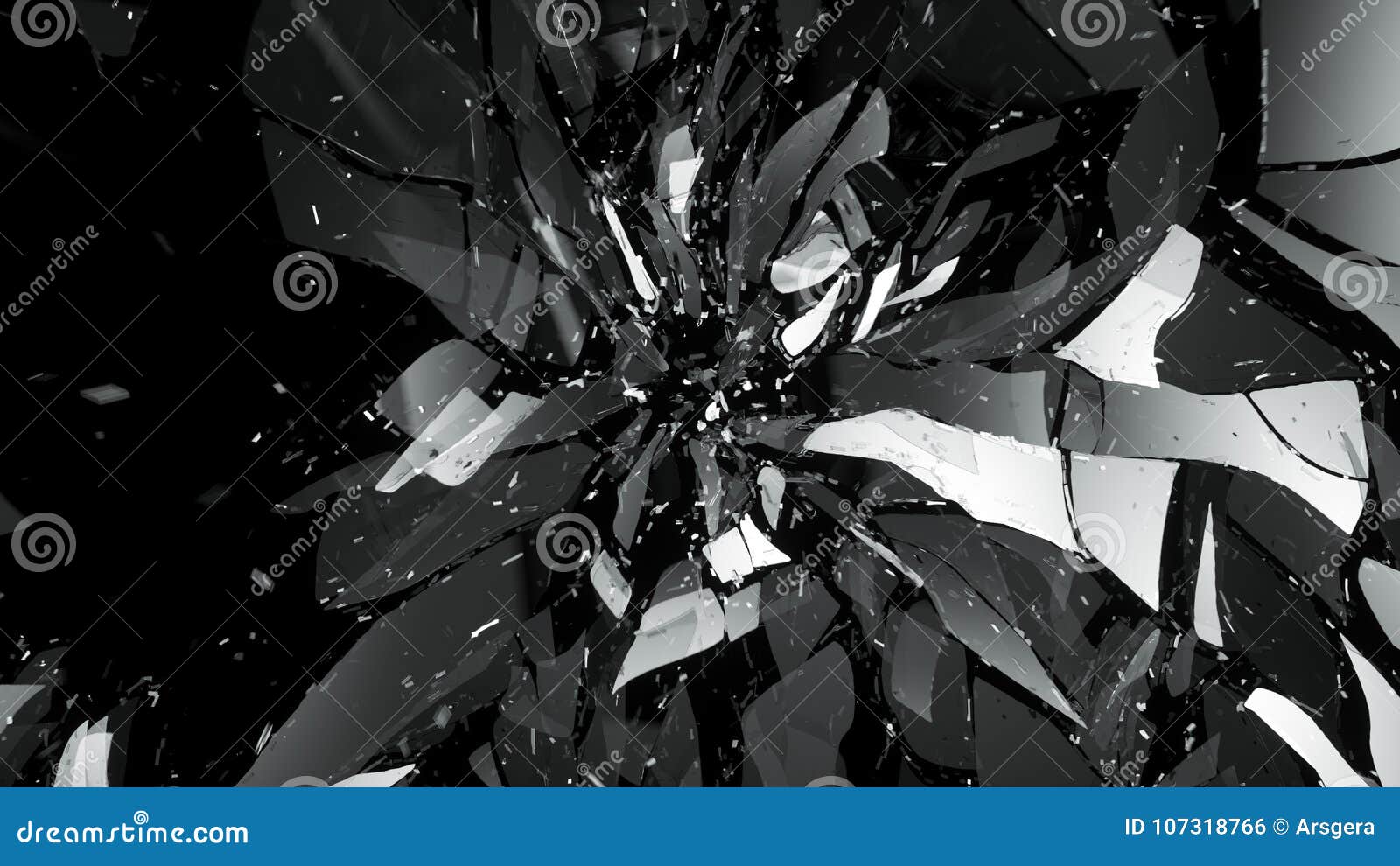 Vidrio Destructed O Roto En Negro Stock de ilustración - Ilustración de ...