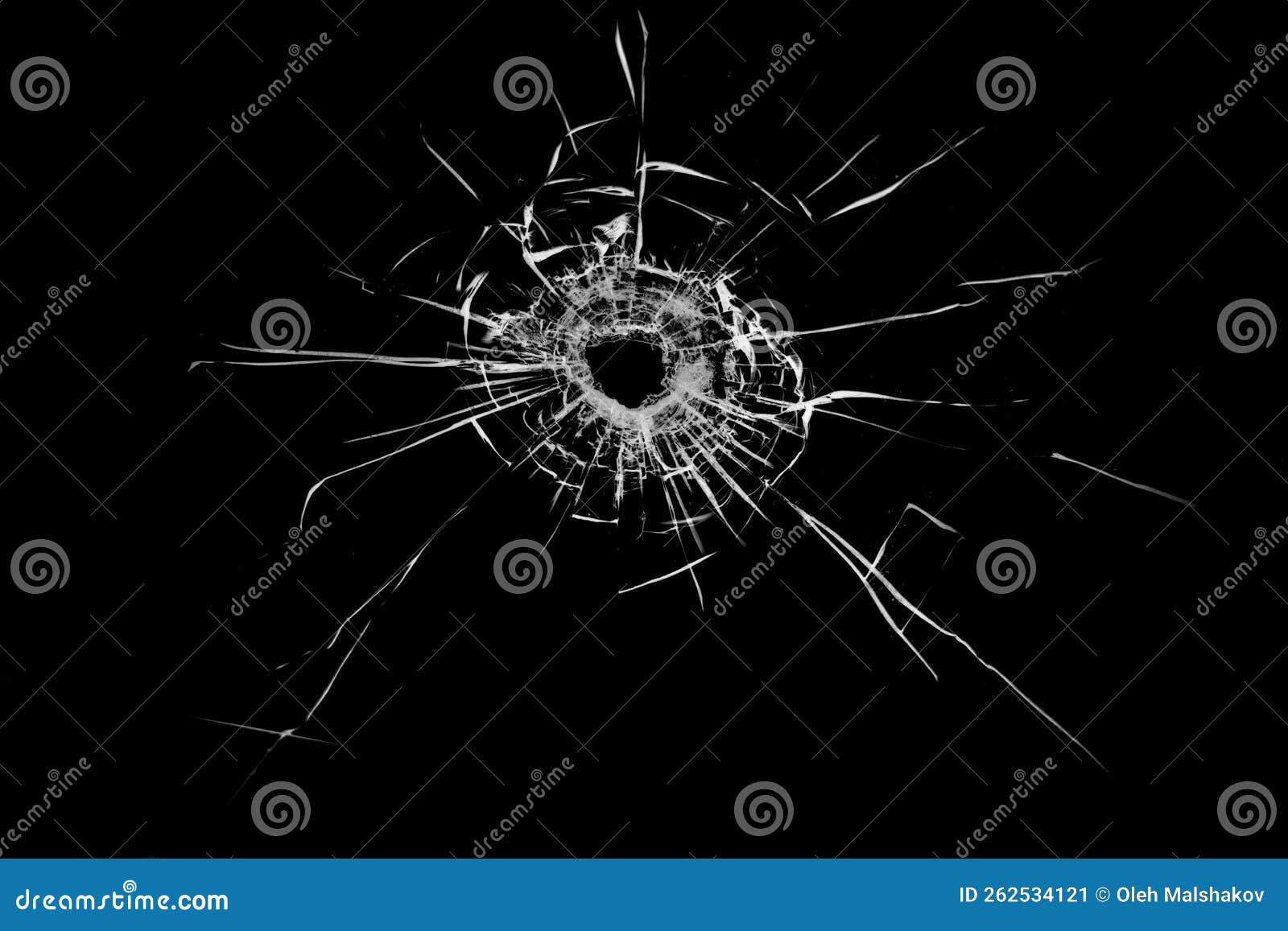 Vidro Partido De Uma Bala. Textura Do Vidro Partido. Imagem de Stock ...