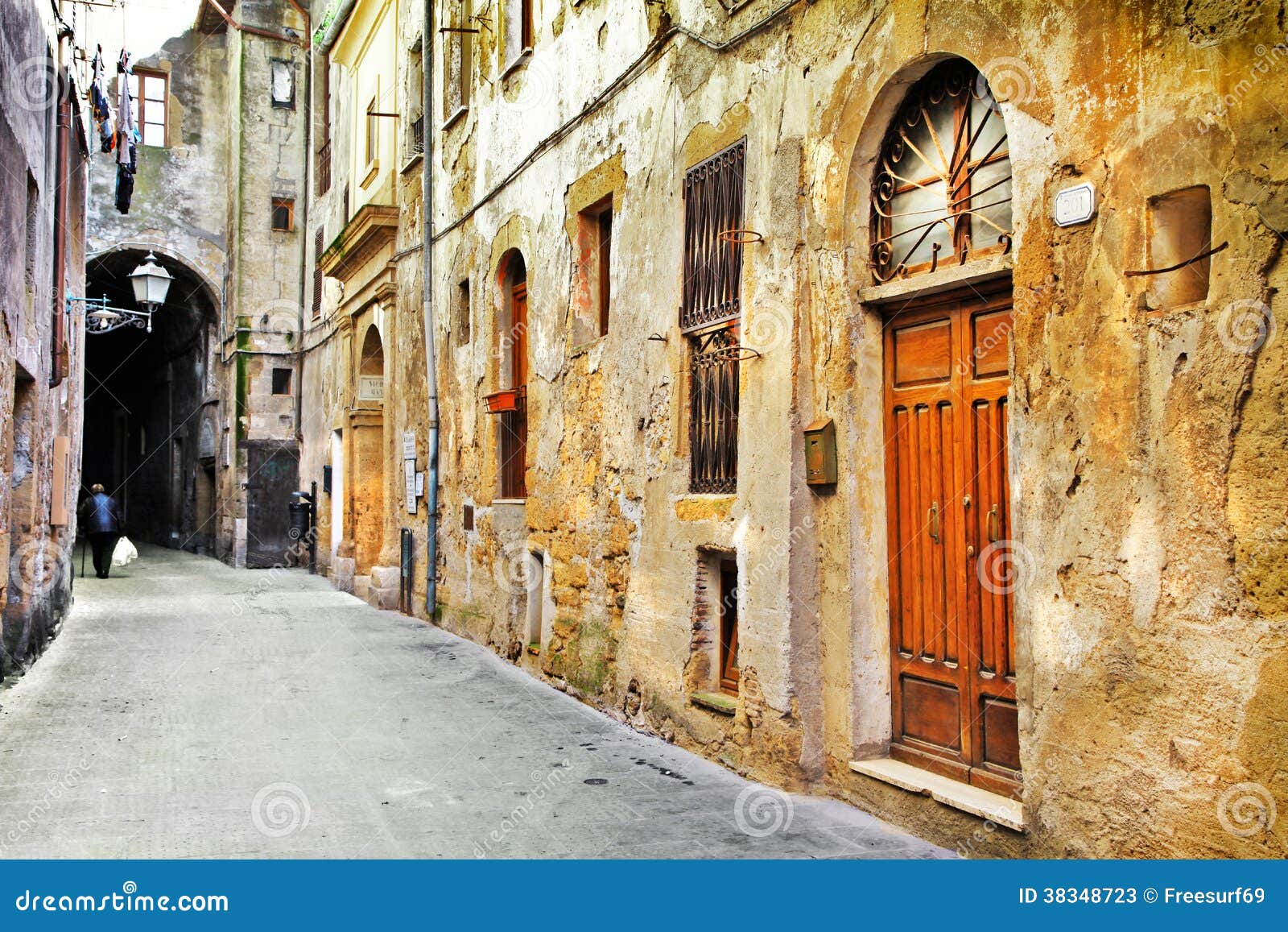 Vie Di Vecchia Toscana, Italia Immagine Stock - Immagine di ...
