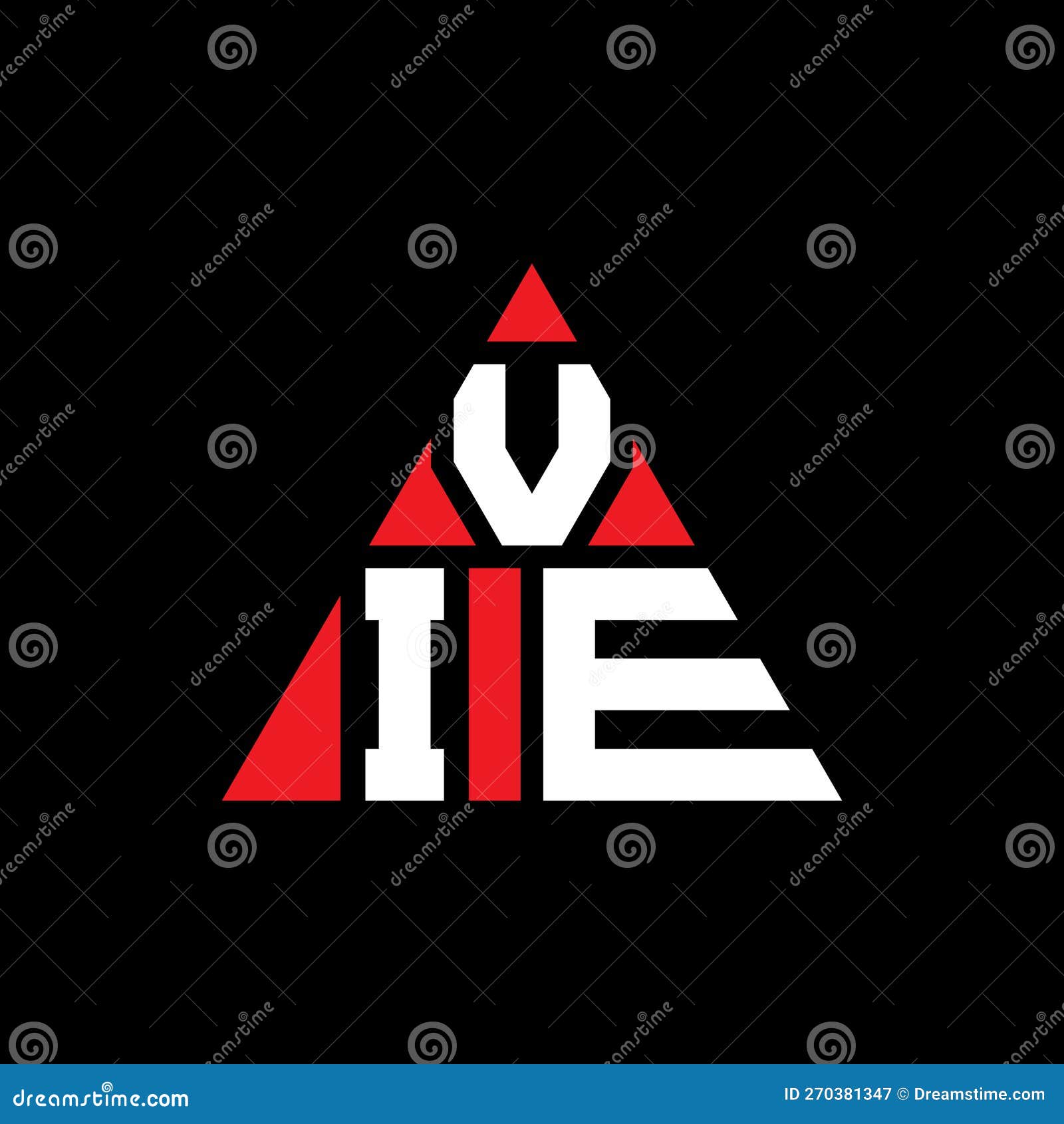 VIE Triangle Letter Logo Design with Triangle Shape. VIE Triangle Logo ...