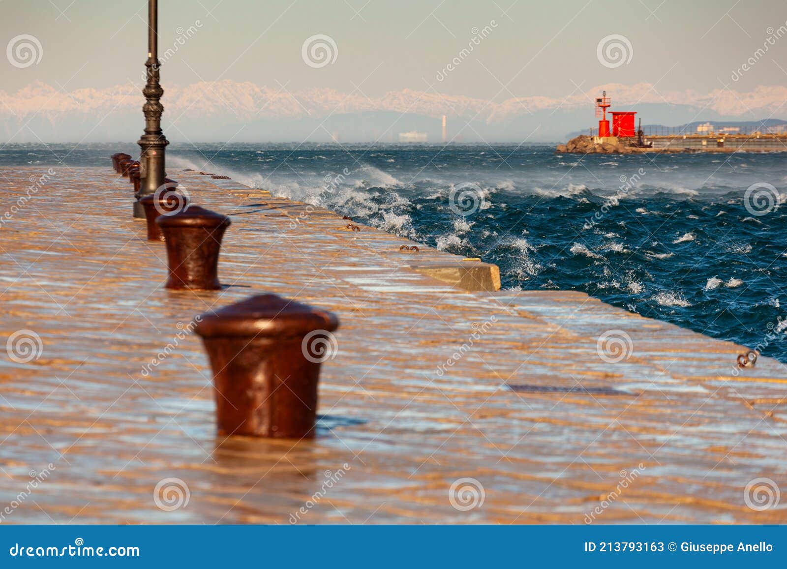 View of the Bora Wind, Trieste Stock Image - Image of french, molo ...