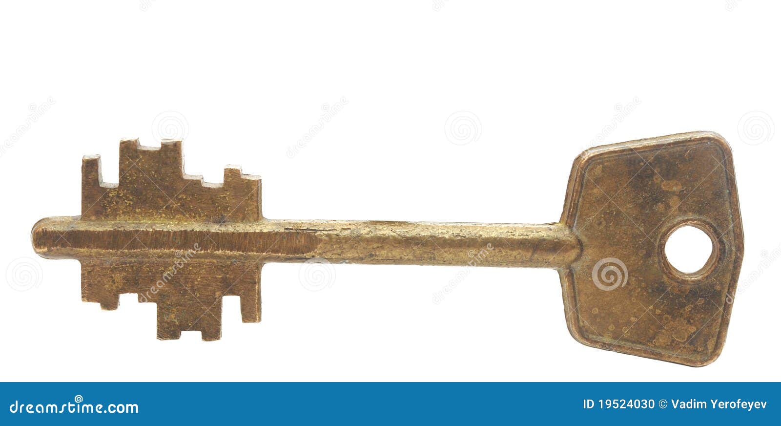 Vieille clé photo stock. Image du laiton, vieux, fleuri - 19524030