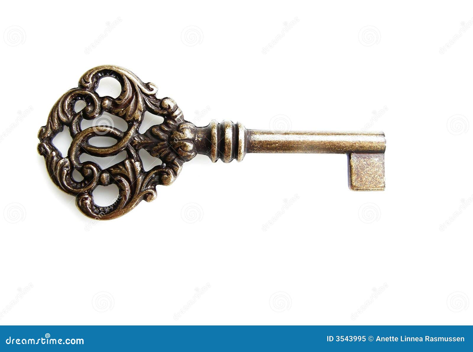 Vieille clé image stock. Image du rouillé, signe, bleu - 3543995