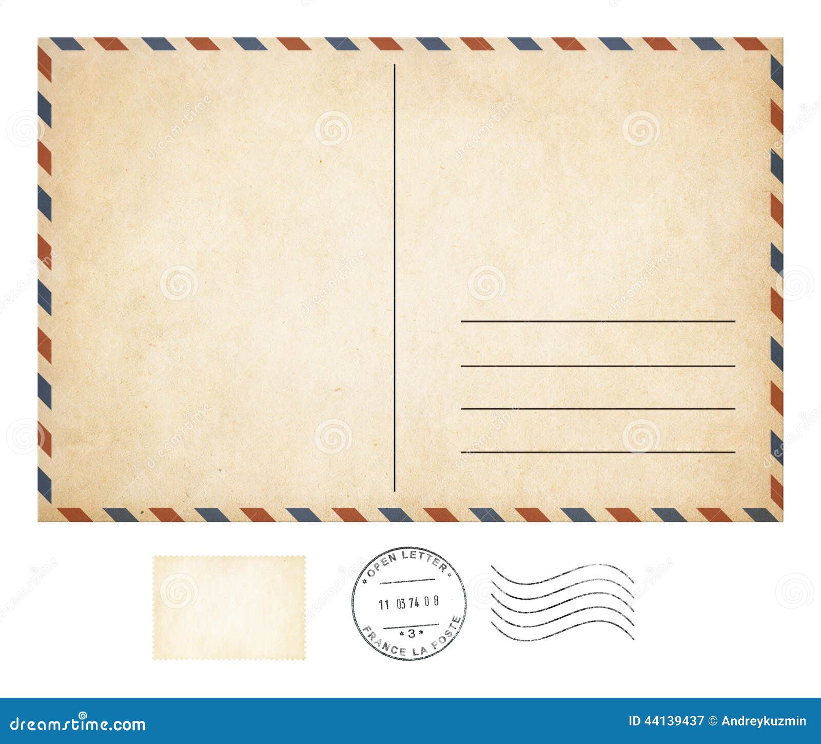 Vieille Collection De Carte Postale Et De Timbre Image stock - Image du ...