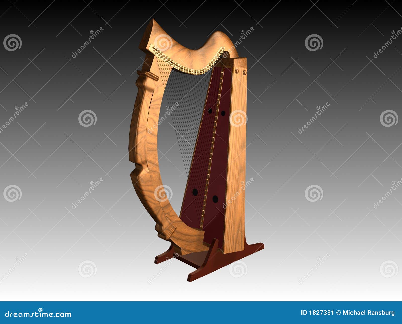 Vieille harpe image stock. Image du berger, remarques - 1827331