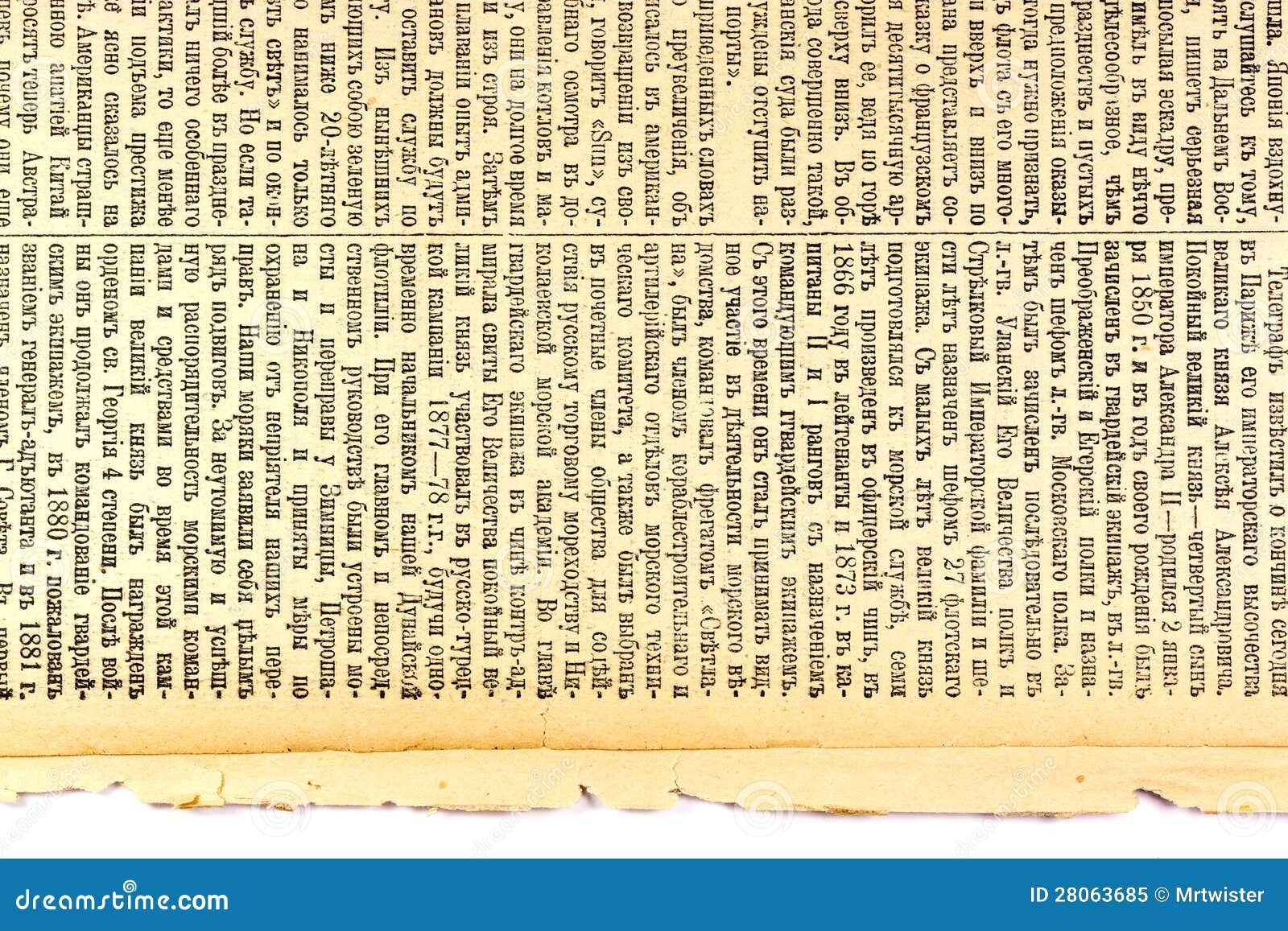Vieille Page D?chir?e De Journal Image éditorial - Image du lecture ...