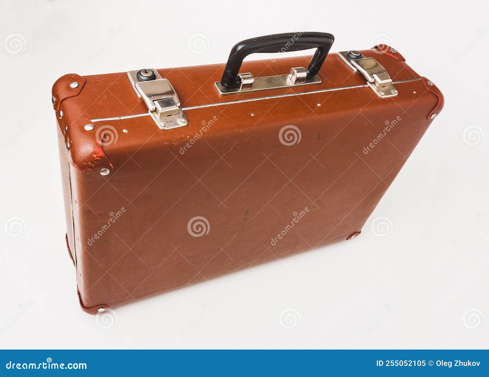 Vieille valise image stock. Image du aventure, cuir - 255052105