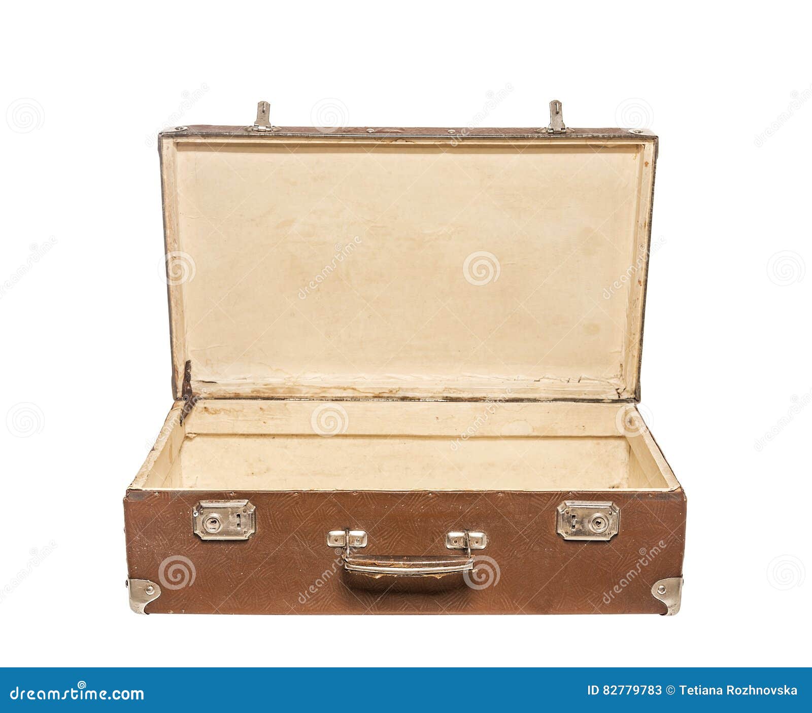 Vieille valise ouverte image stock. Image du objet, rouillé - 82779783