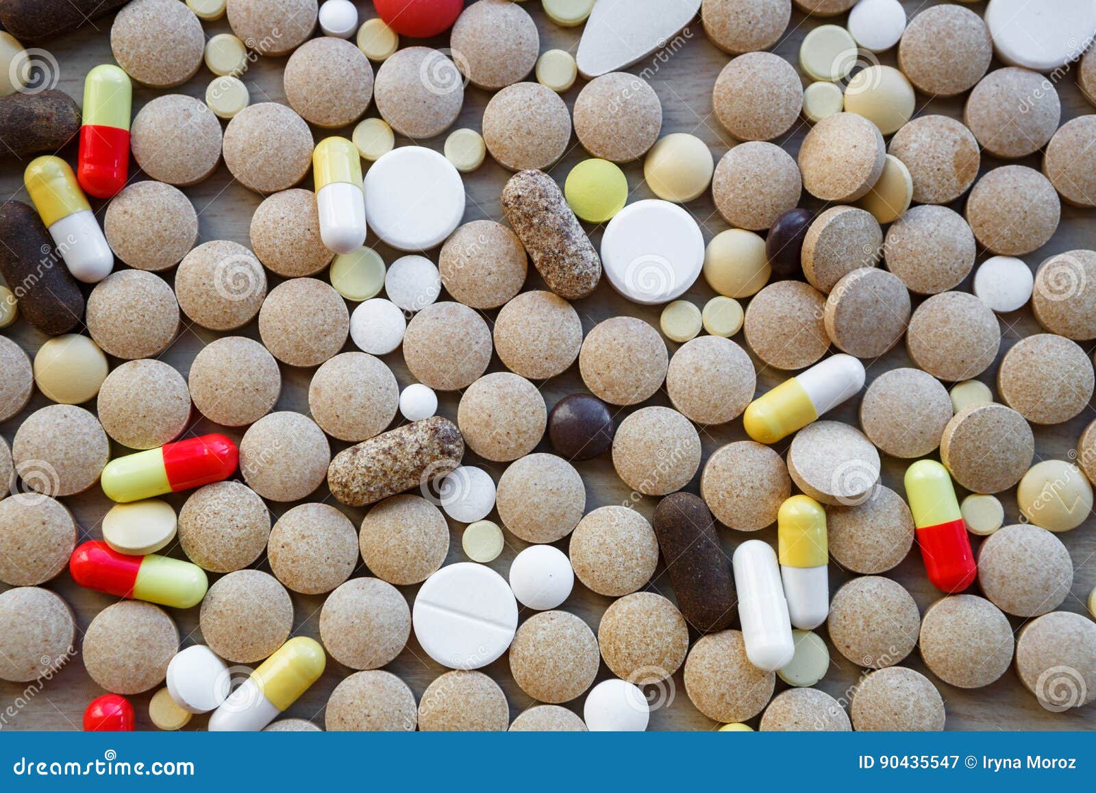 Viel Bunte Medikation Und Pillen Stockbild - Bild von drogen, grün ...