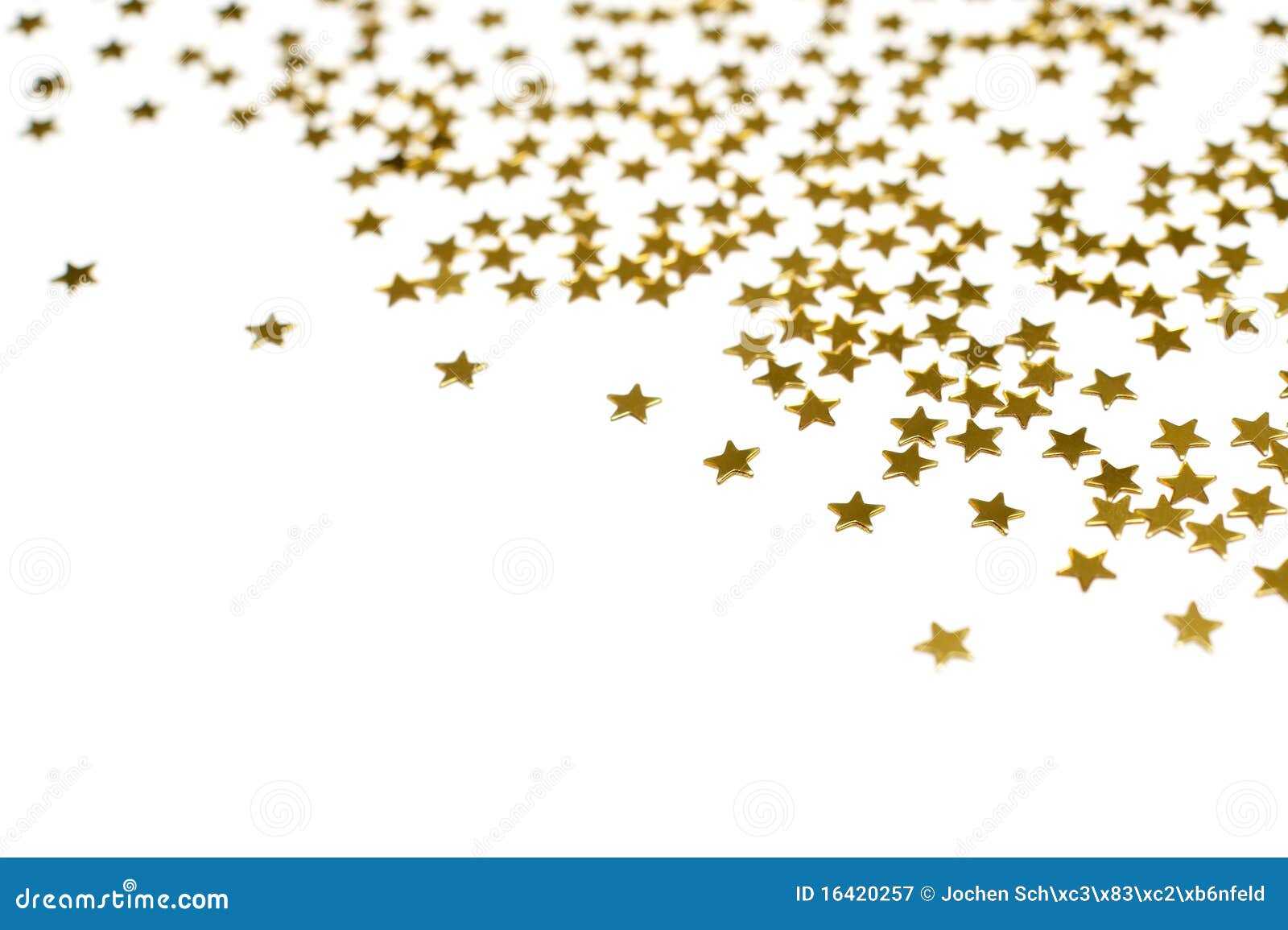 Viele goldenen Sterne stockbild. Bild von jahreszeit - 16420257