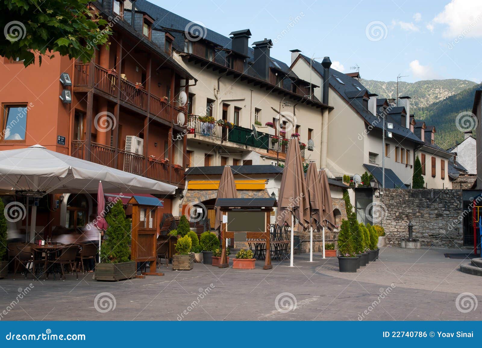 Vielha Centre Catalonia Spain Stock Photo - Image of buildings ...