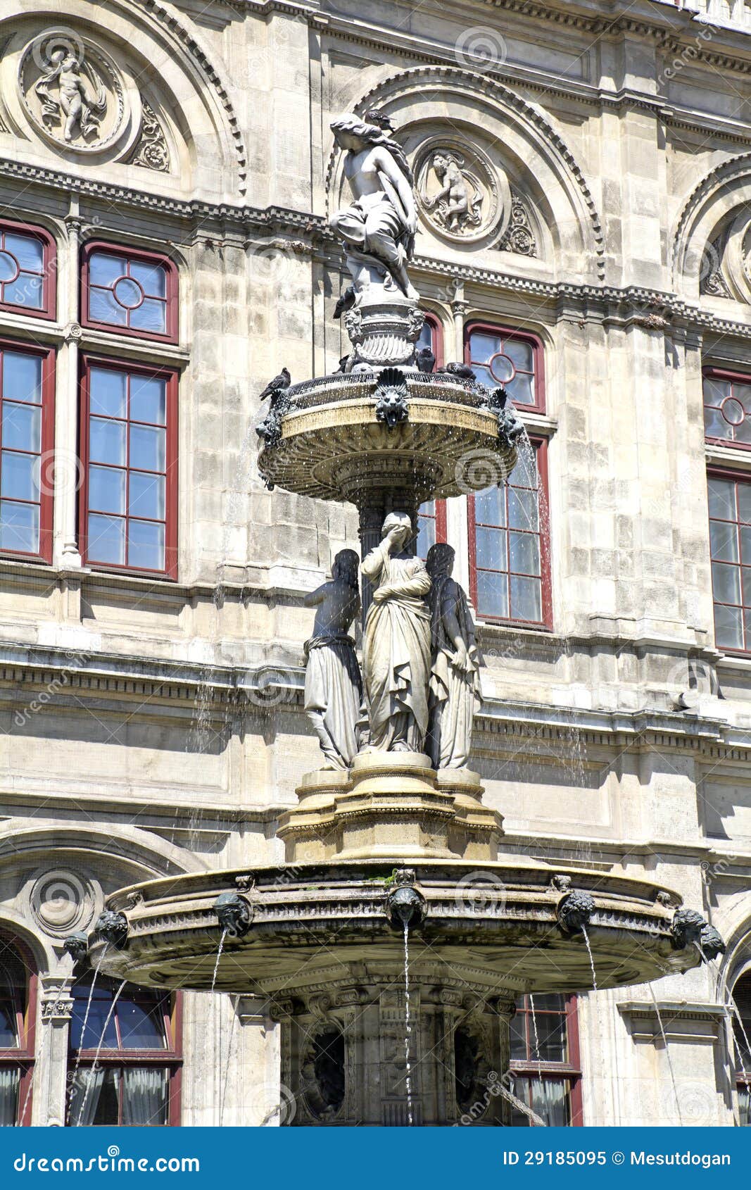 Vienna stock image. Image of house, austrian, fountain - 29185095