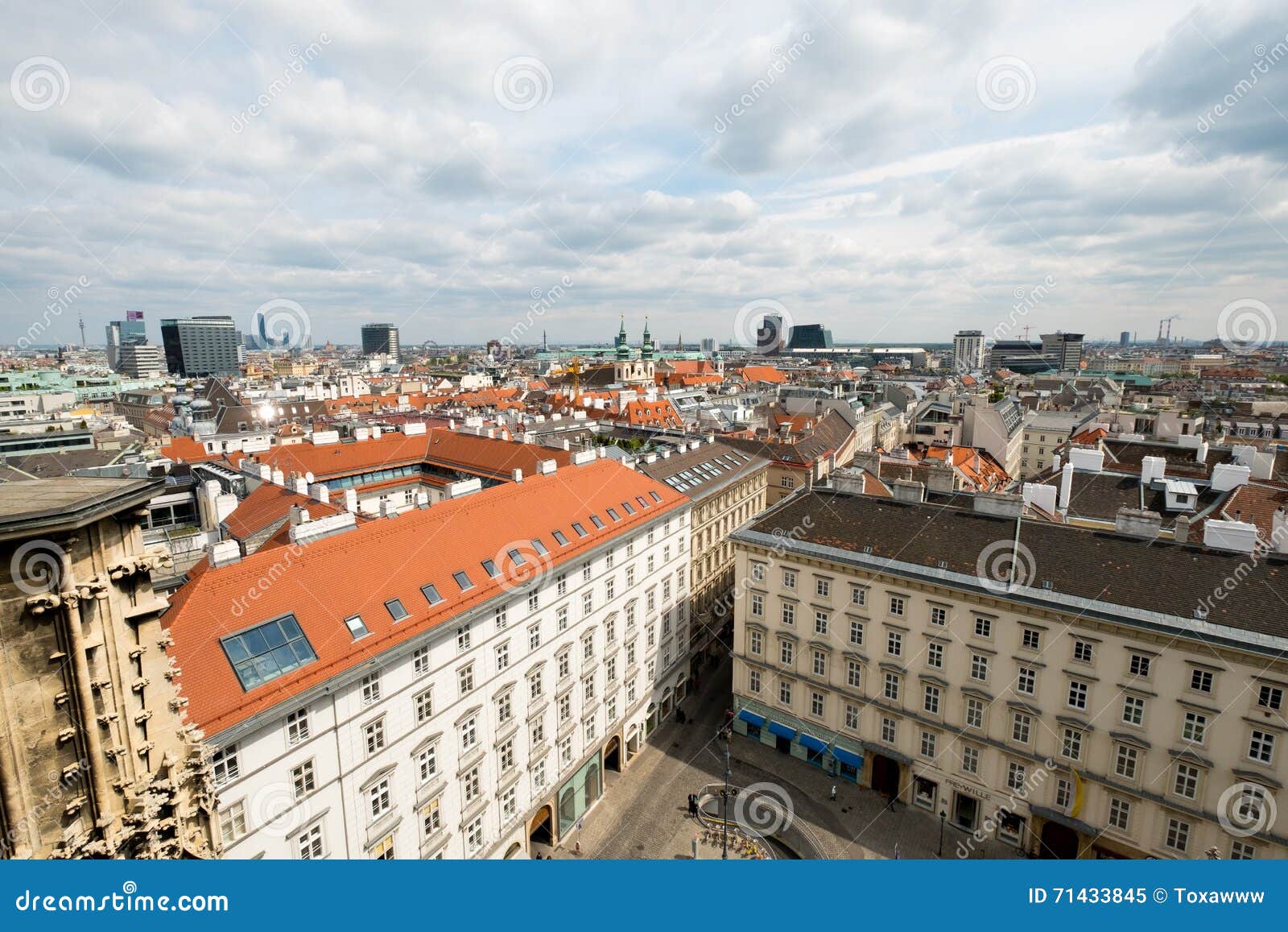 Vienna, Austria Aerial Landscape Editorial Image - Image of cathedral ...