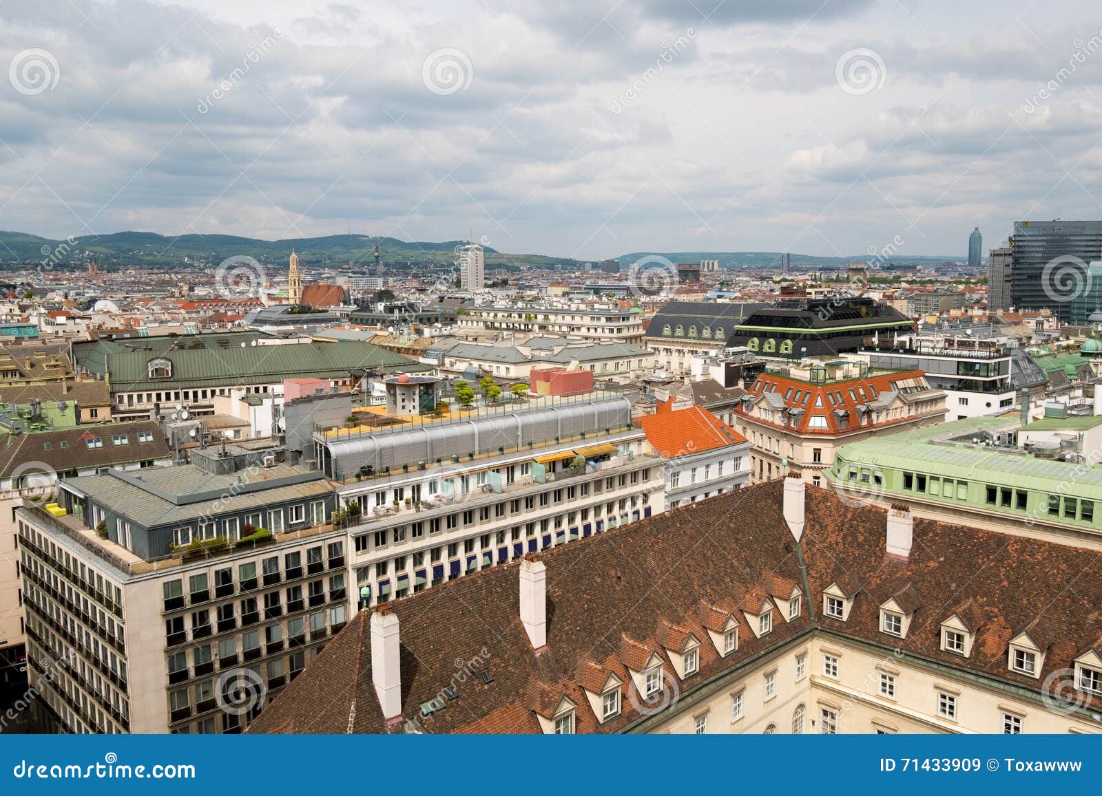 Vienna, Austria Aerial Landscape Editorial Stock Image - Image of ...