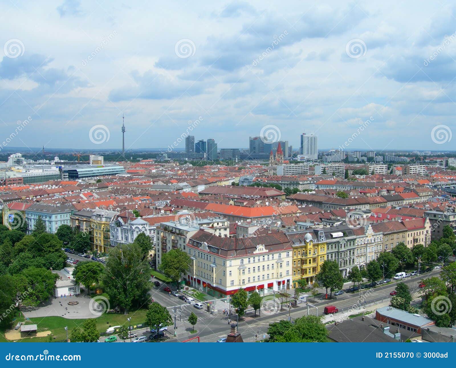 Vienna, Austria Aerial View Stock Photo - Image of town, city: 2155070