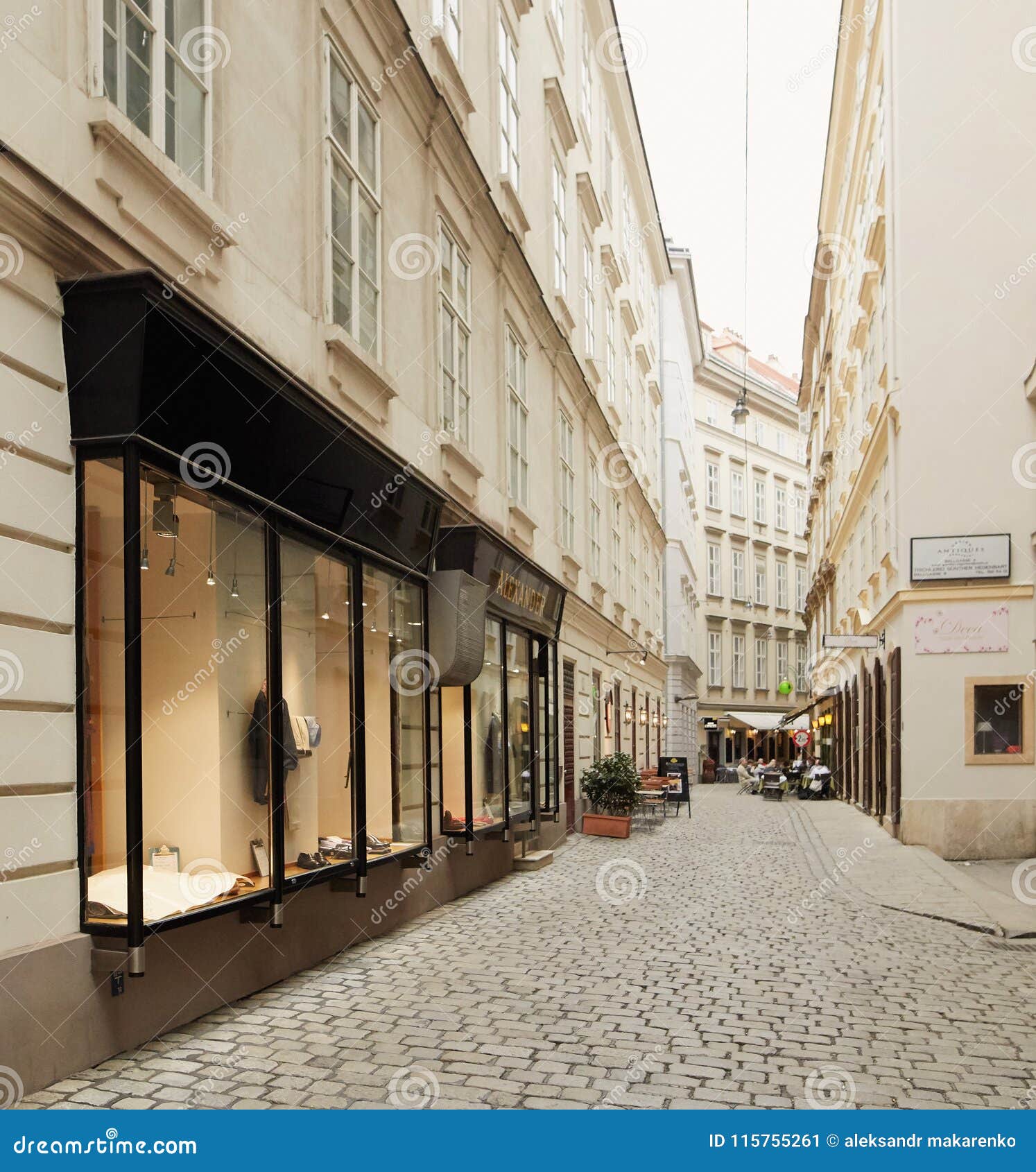 Vienna, Austria - 15 April 2018: Beautiful Design of Shop Windows ...