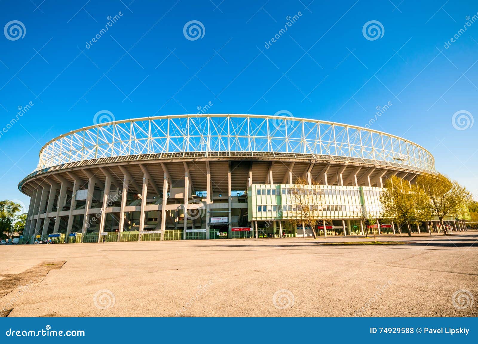 VIENNA, AUSTRIA - APRIL 21, 2016: the Outside of Ernst Happel Stadium ...