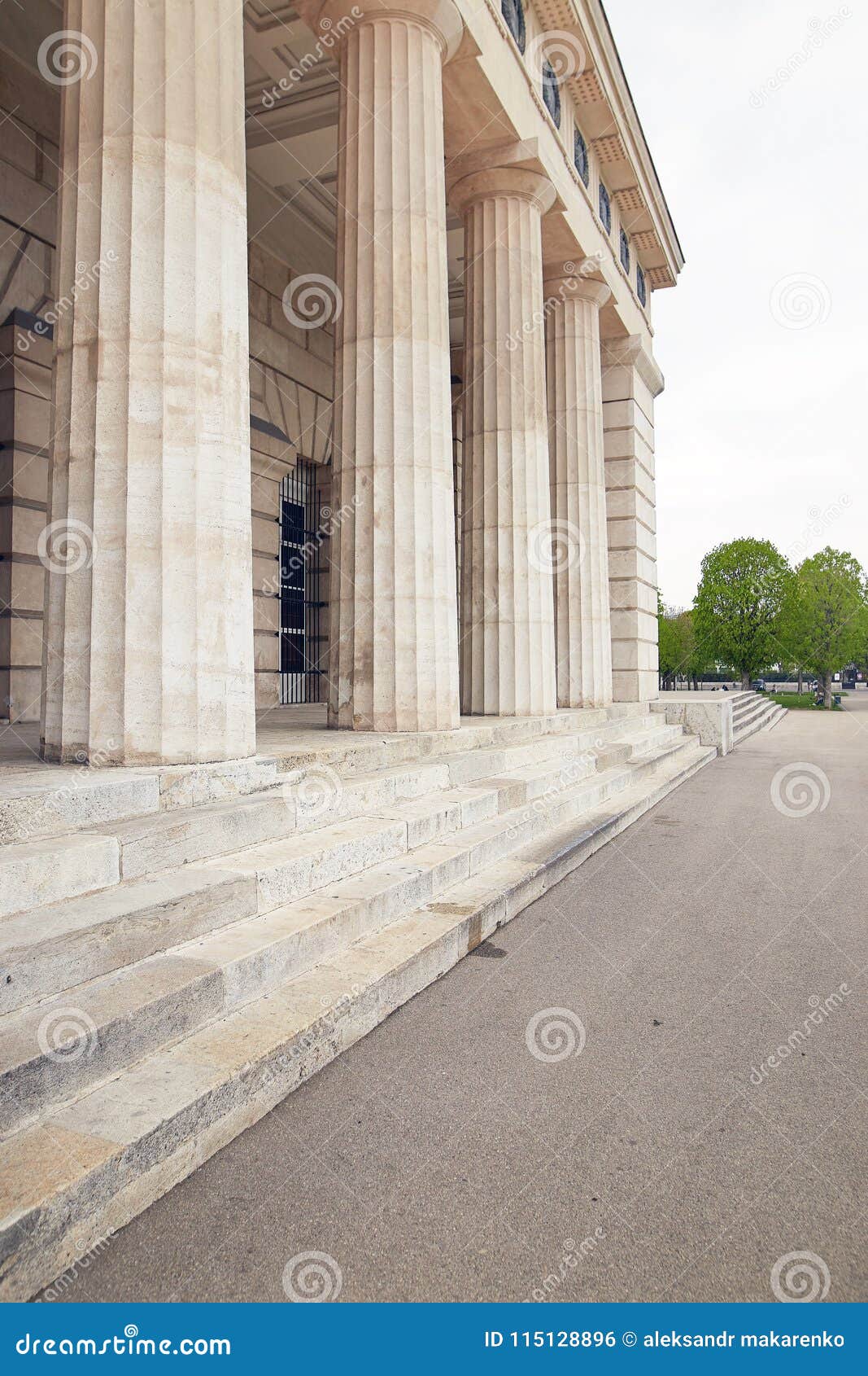 Vienna, Austria Architectural Structure with Columns and Steps. Stock ...