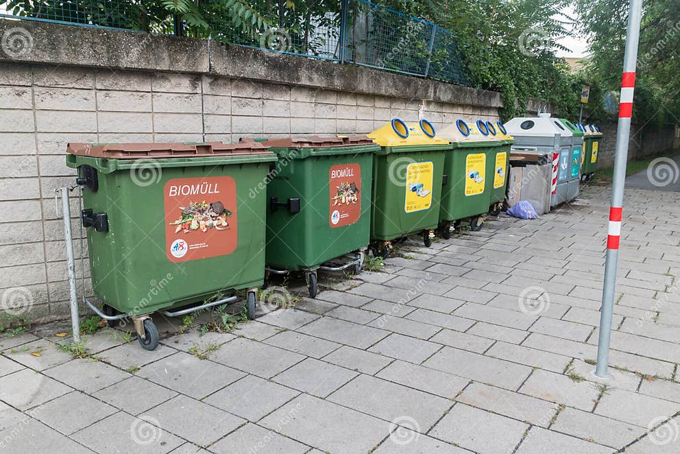 Garbage Cans for Selective Waste Collection Editorial Stock Image ...