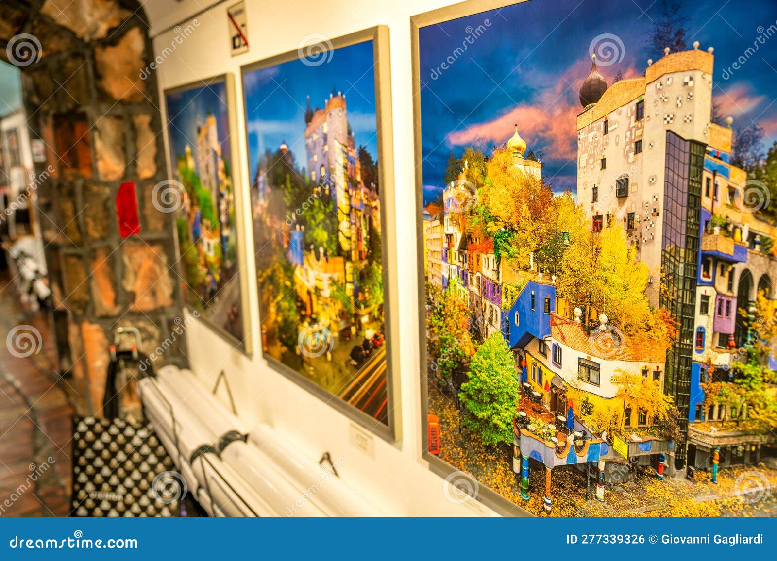 Vienna, Austria - August 22, 2022: Hundertwasser House Paintings Inside ...