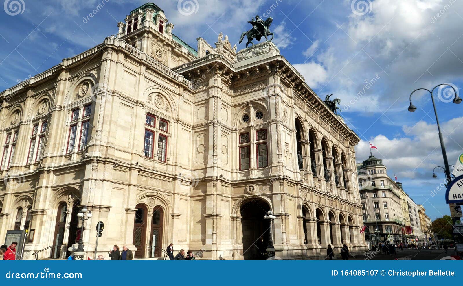 VIENNA, AUSTRIA-OCTOBER, 9, 2017: Oblique View of the State Opera House ...
