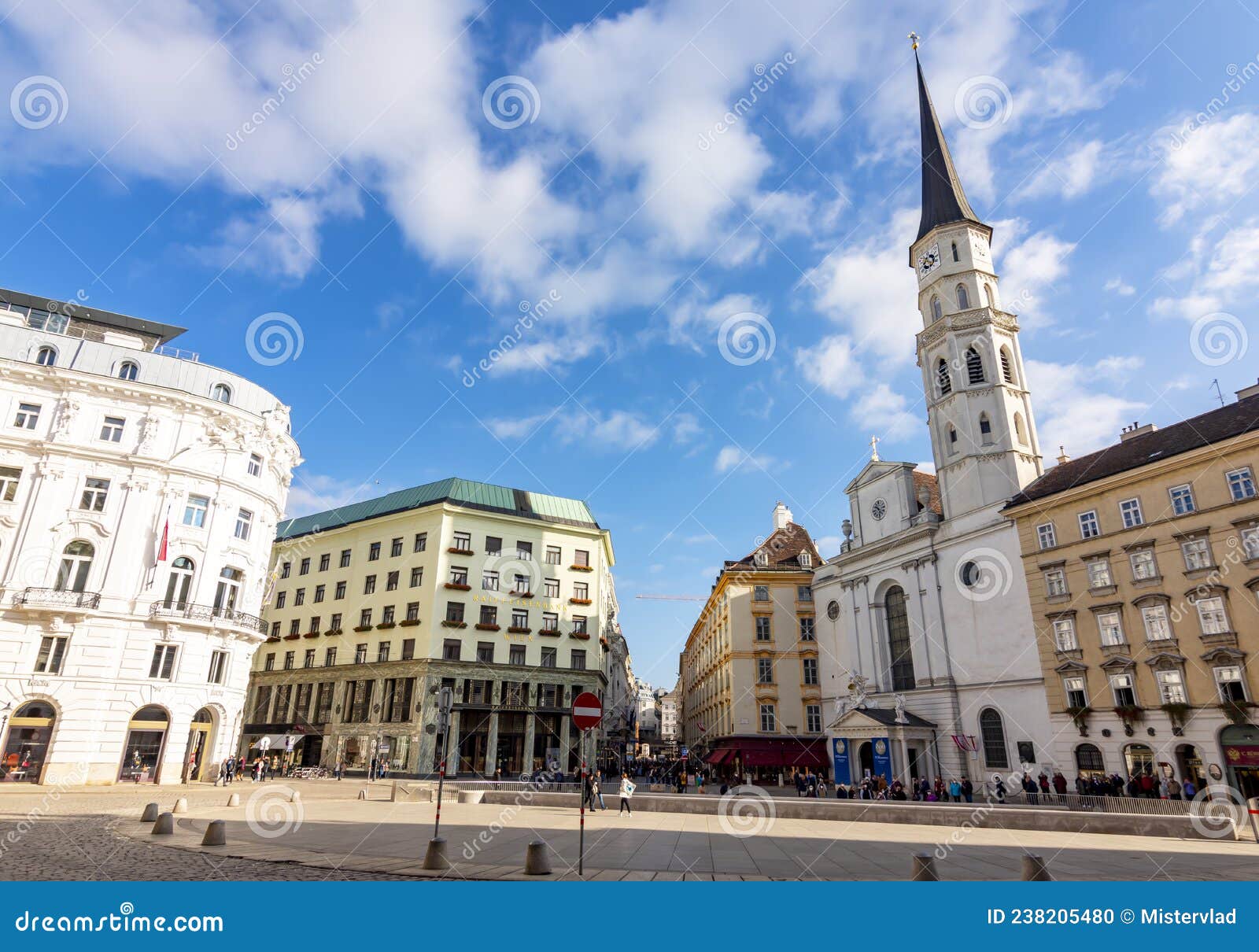 Vienna, Austria - October 2021: St. Michael Square Michaelerplatz in ...