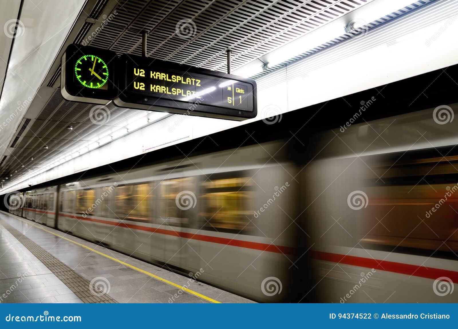 Vienna Austria Subway Station Stock Photo - Image of interior, railway ...