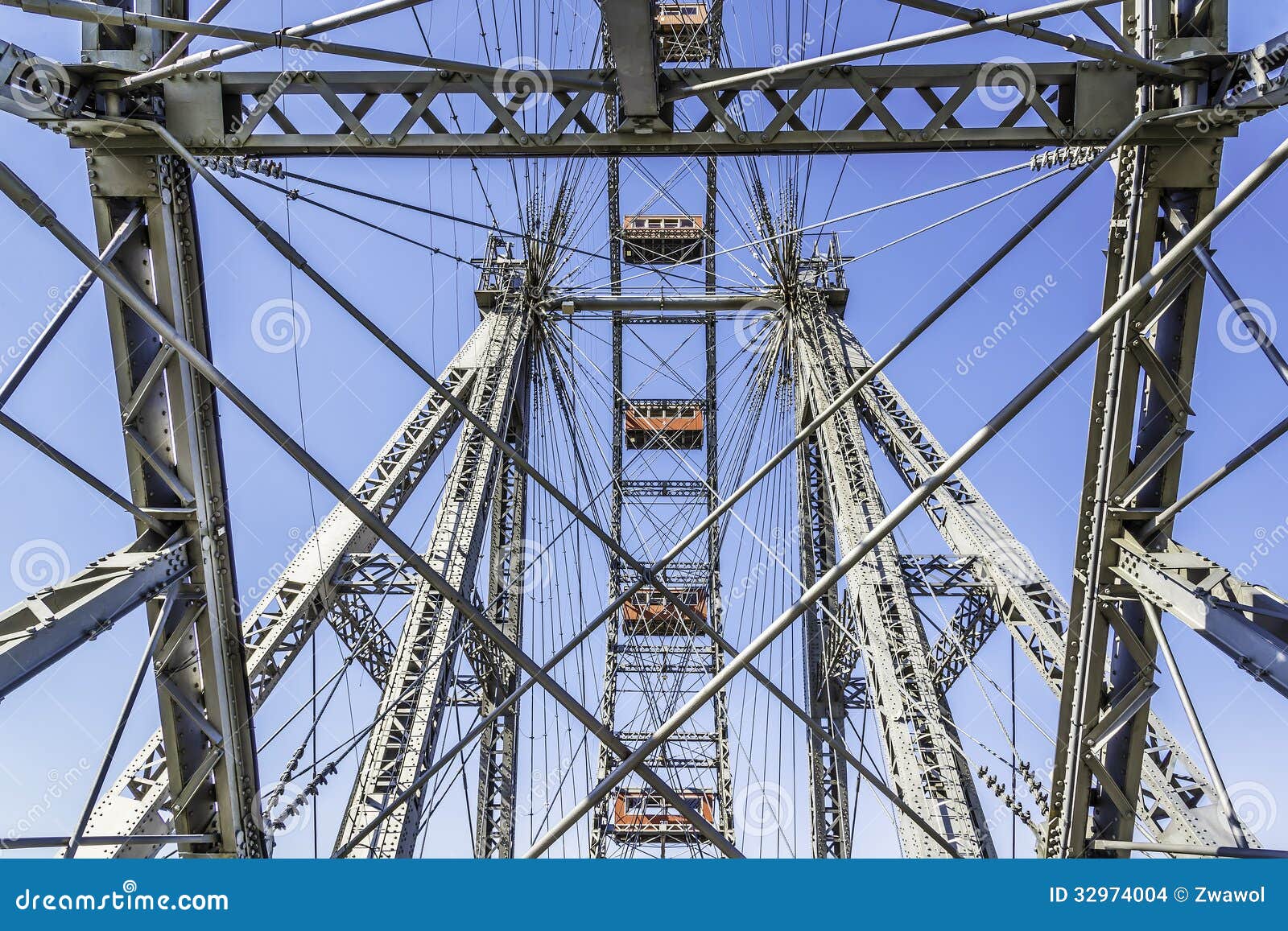 Vienna big wheel stock photo. Image of construction, excitement - 32974004