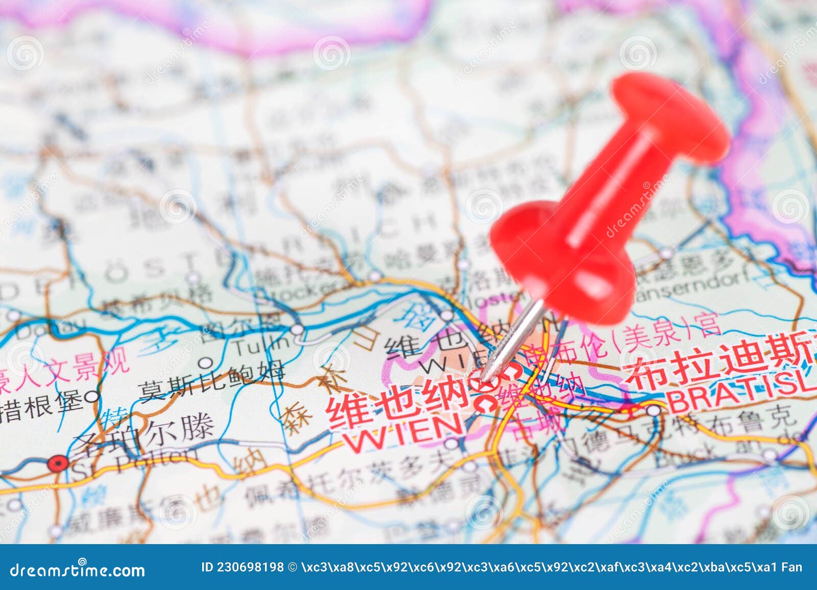 Vienna, Capital of Austria, on the Map Stock Photo - Image of overseas ...