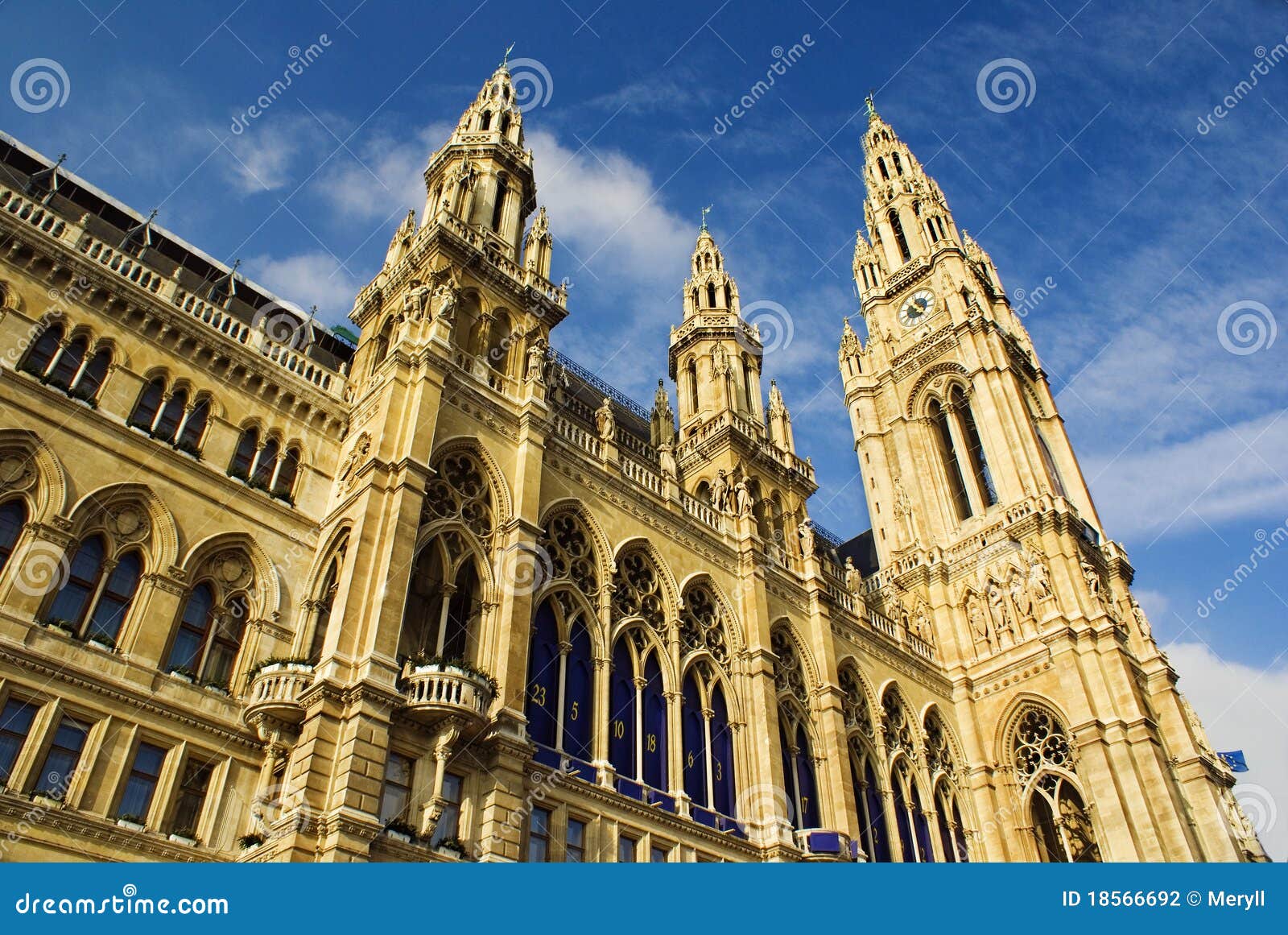 Vienna city hall, austria stock photo. Image of contrast - 18566692
