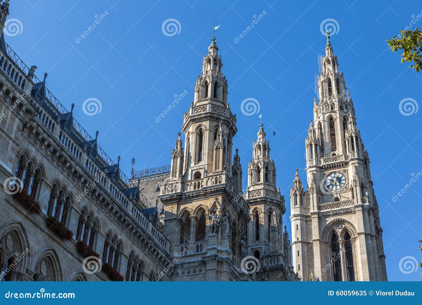 Vienna City Hall stock image. Image of town, landmarks - 60059635